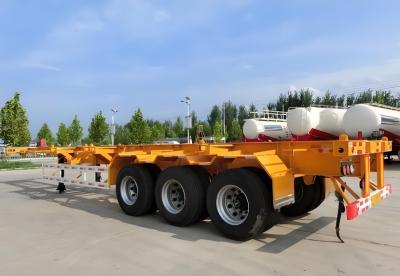 China 3 Axle 4 Axle Container Truck Trailers Skeleton Semi Trailer with Tare Weight of 6.5 T for sale
