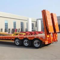 China Nice Low Flatbed Semi-Trailer Extendable Low Bed Trailer Vehicle Master Semi-Trailer for sale