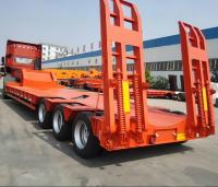 China Nice Low Flatbed Semi-Trailer Extendable Low Bed Trailer Vehicle Master Semi-Trailer for sale