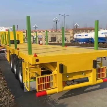China Afneembare zijkolom Semi-trailer 3/4/5 As Ideaal voor het vervoer van houtcontainers Te koop