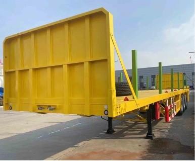 Cina Semi rimorchio a colonna laterale staccabile 3/4/5 asse ideale per il trasporto di contenitori di legno in vendita