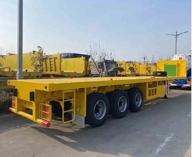 Cina Semi rimorchio a colonna laterale staccabile 3/4/5 asse ideale per il trasporto di contenitori di legno in vendita