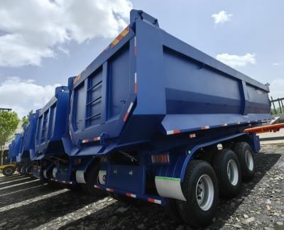 China Customer's Request 50ton Rear Dump Trailer U-Shaped Hydraulic Dump Tipper Semi Trailer for sale