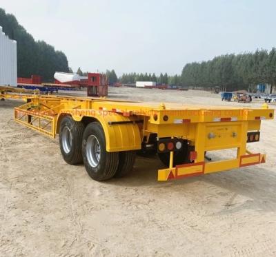 China 12400x2500x1550mm Skeleton Chassis Container Trailer for Transporting 40ft Containers for sale