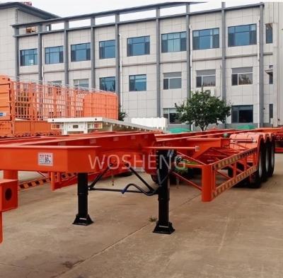 China 12400x2500x1550mm Skeleton Chassis Container Trailer for Transporting 40ft Containers for sale