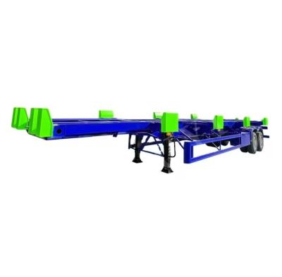 China Mechanical Suspension Semi-Trailer for 2 Axles Terminal Container Trailer at Port for sale