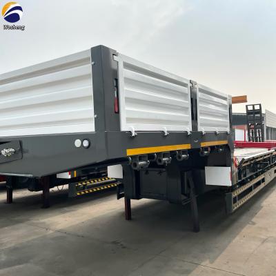 China Transport Timber Efficiently Semi-Trailer with Low Flatbed and 16000x2500x1100mm Size for sale