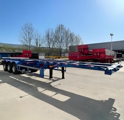 China 20ft Container Platform Trailer Skeleton Semi Trailer Chassis for Container Transport for sale