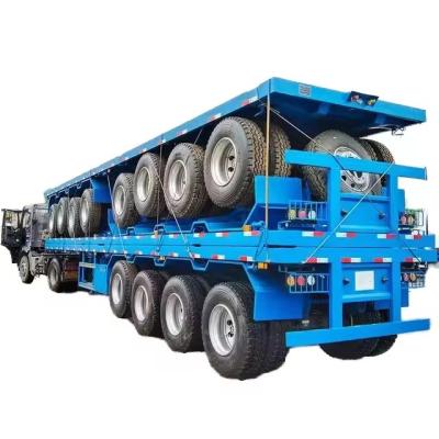 China Flatbed Semi-trailer voor containervervoer 3 assen band 12R22.5 12400*2610*1550mm Te koop
