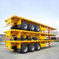 Quality 12R22.5 Tire Flatbed Semi Trailer for Africa Tare Weight 20T-80T Container for sale