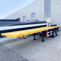 China Directly Sells 3 Axle 50T Flatbed 40ft Container Trailer with Customization Options for sale