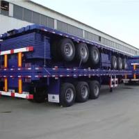 China Directly Sells 3 Axle 50T Flatbed 40ft Container Trailer with Customization Options for sale