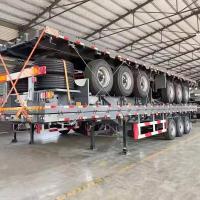 China Directly Sells 3 Axle 50T Flatbed 40ft Container Trailer with Customization Options for sale