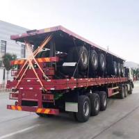 China Directly Sells 3 Axle 50T Flatbed 40ft Container Trailer with Customization Options for sale