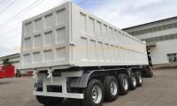 China Function Cargo Transport Semi-Trailer U-type End Tipper Hydraulic Rear Dump Trailer for sale