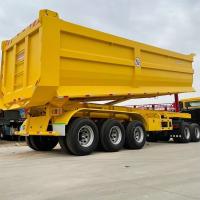 China Durable 40 Cubic 3 Axle U Shape Rear Dump Semi Trailer for Construction Material for sale
