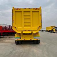 China Durable 40 Cubic 3 Axle U Shape Rear Dump Semi Trailer for Construction Material for sale
