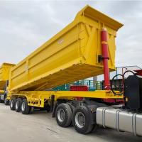 China Durable 40 Cubic 3 Axle U Shape Rear Dump Semi Trailer for Construction Material for sale