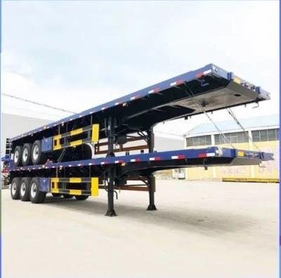 China 60T capaciteit 2 as 3 as top 1 vrachtwagen aanhangwagen half-aanhangwagen voor 20ft container Te koop