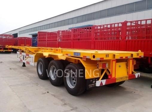 Quality 48FT Flatbed/Skeleton Terminal Port Container Shipping Trailer Truck with Main for sale