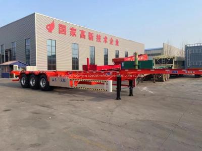 China 2 Axle 3 Axle 4 Axle Skeleton Trailer for Transporting 20ft 40ft 45ft Containers at Best for sale