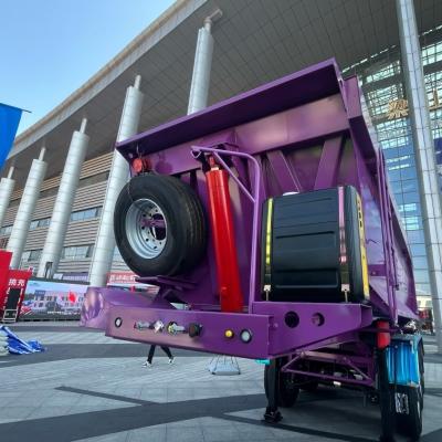Cina Mercato KSA 3 asse 60t cilindro idraulico tipper posteriore Semi-remolchio per il trasporto di sabbia in vendita