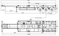 China Customer's Request Container Transport Skeleton Semi-Trailer for Cargo Transportation for sale