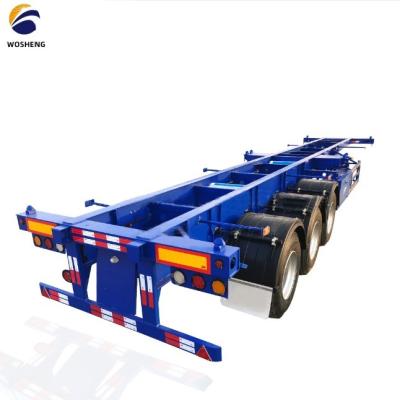 Cina WOSHENG Tri-Axle 40FT 3 assi 40 tonnellate Chassis di carico Scheletro semirimorchio con materiali in vendita