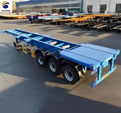 Cina WOSHENG Tri-Axle 40FT 3 assi 40 tonnellate Chassis di carico Scheletro semirimorchio con materiali in vendita