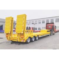 China 150 Tons Max Loading Lowboy Lowbed Semi Trailer for Heavy Duty Transport Customizable for sale