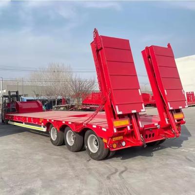 Cina 150 tonnellate Max Loading Lowboy Lowbed Semi-trailer per il trasporto pesante personalizzabile in vendita