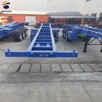 China Steel Extendable Frame  Chassis Semi Trailer for 20-40 ft Container for sale