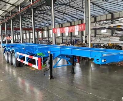 China Semi-Trailer Sale 20 FT 40 FT Tri Axles Skeletal Container Semi Trailers with 13Ton Axle for sale