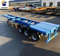 China Mechanical Suspension Skeleton Container Trailer for 20ft 40ft 45ft Containers for sale