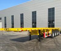 China 20ft 40ft Container Cargo Flatbed Semi Trailer with Lock Durable and Versatile Design for sale