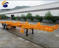 China Mechanical Suspension Skeleton Container Trailer for 20ft 40ft 45ft Containers for sale