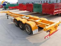 China Mechanical Suspension Skeleton Container Trailer for 20ft 40ft 45ft Containers for sale
