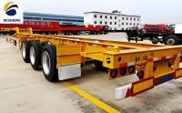 China Mechanical Suspension Skeleton Container Trailer for 20ft 40ft 45ft Containers for sale