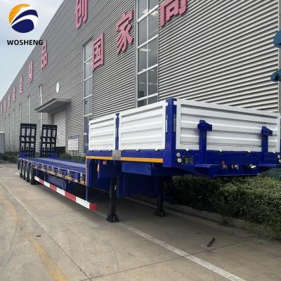 中国 重機械輸送用の3軸低床半トレーラー 13000x3000x3300mm 販売のため