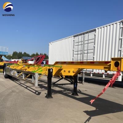 China 1/2 Achsen 20ft 40ft 45ft Stahl-Skelett Halbanhänger Containertransport zu verkaufen