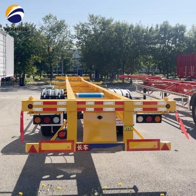 China 1/2 Achsen 20ft 40ft 45ft Stahl-Skelett Halbanhänger Containertransport zu verkaufen