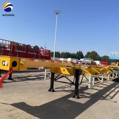 China 1/2 Achsen 20ft 40ft 45ft Stahl-Skelett Halbanhänger Containertransport zu verkaufen