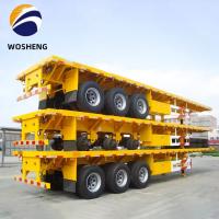 China Professional 3 Axle 40ft Flatbed Container Truck Trailer with 50Tons Loading Capacity for sale