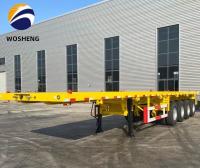 China Professional 3 Axle 40ft Flatbed Container Truck Trailer with 50Tons Loading Capacity for sale