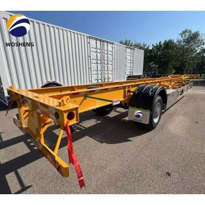 China Container Transport 40ft 12m Container Trailer Chassis for 20 Feet and 40 Ft Containers for sale