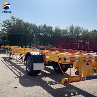 中国 タレ 重量 6500kgs 20ft 40ft 45ft 輸送コンテナのための2軸骨格トレーラー 販売のため