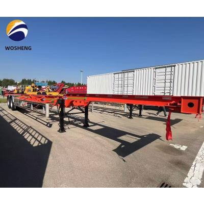 中国 タレ 重量 6500kgs 20ft 40ft 45ft 輸送コンテナのための2軸骨格トレーラー 販売のため