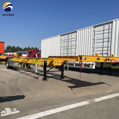 中国 12400×2500×1550mm 重荷着陸機 コンテナ輸送用 28t スケルトン半トレーラー 販売のため