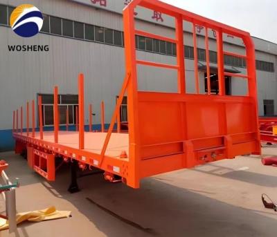 Cina 3 assi Flatbed Truck Trailer La scelta migliore per il trasporto di container da 20 piedi e 40 piedi in vendita