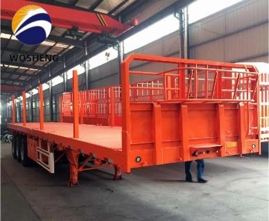 Cina 3 assi Flatbed Truck Trailer La scelta migliore per il trasporto di container da 20 piedi e 40 piedi in vendita